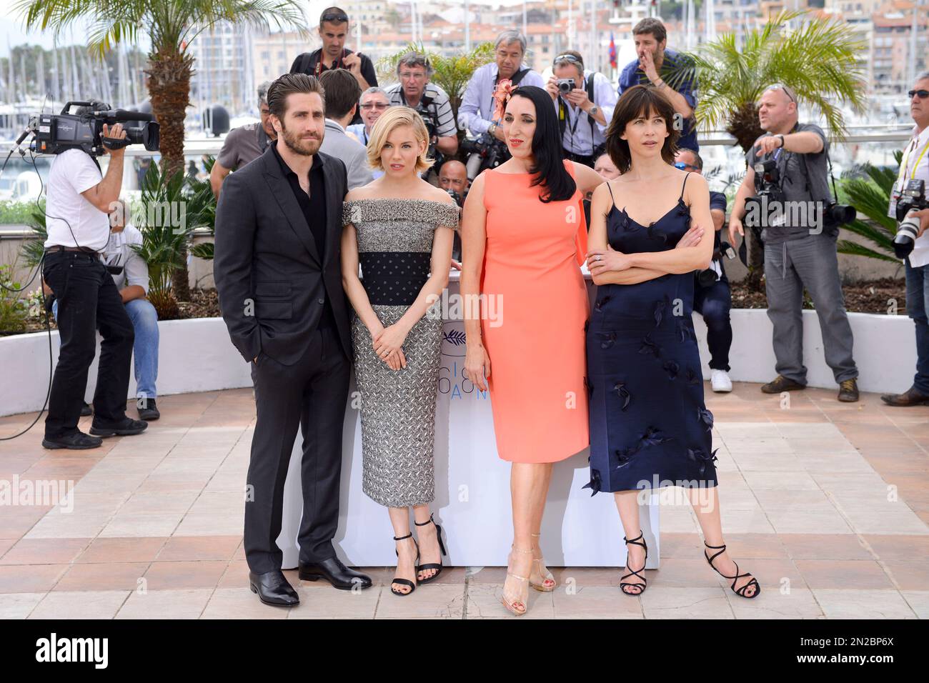 Jake Gyllenhaal, Sienna Miller, Rossy de Palma and Sophie Marceau pose ...
