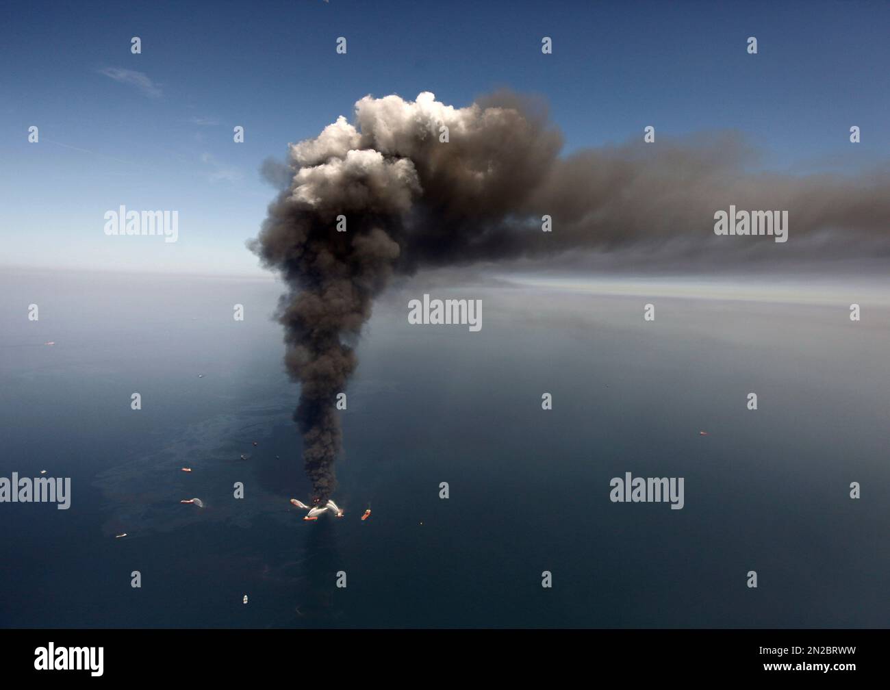 FILE - In this April 2010 file photo, oil can be seen in the Gulf of ...