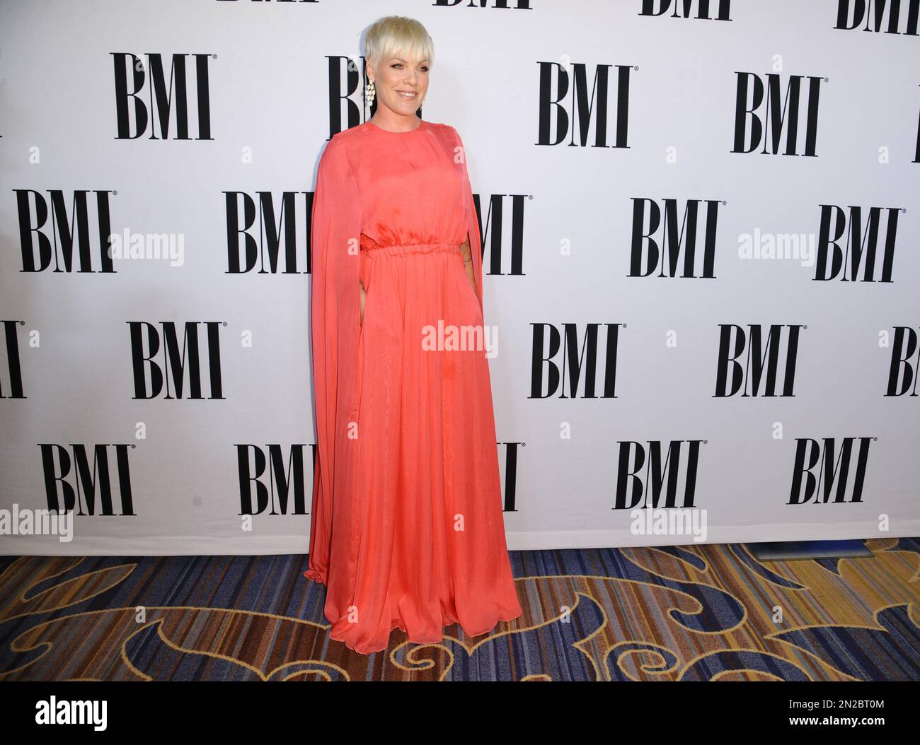 President's award winner Pink arrives at the 63rd annual BMI Pop Awards ...