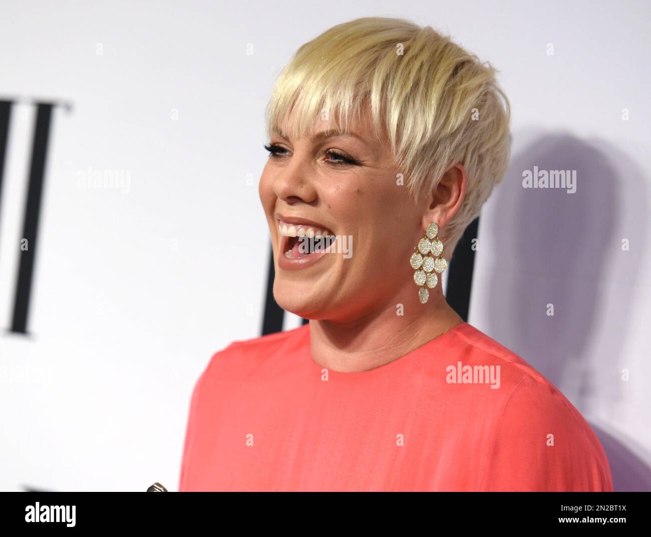 President's award winner Pink arrives at the 63rd annual BMI Pop Awards ...