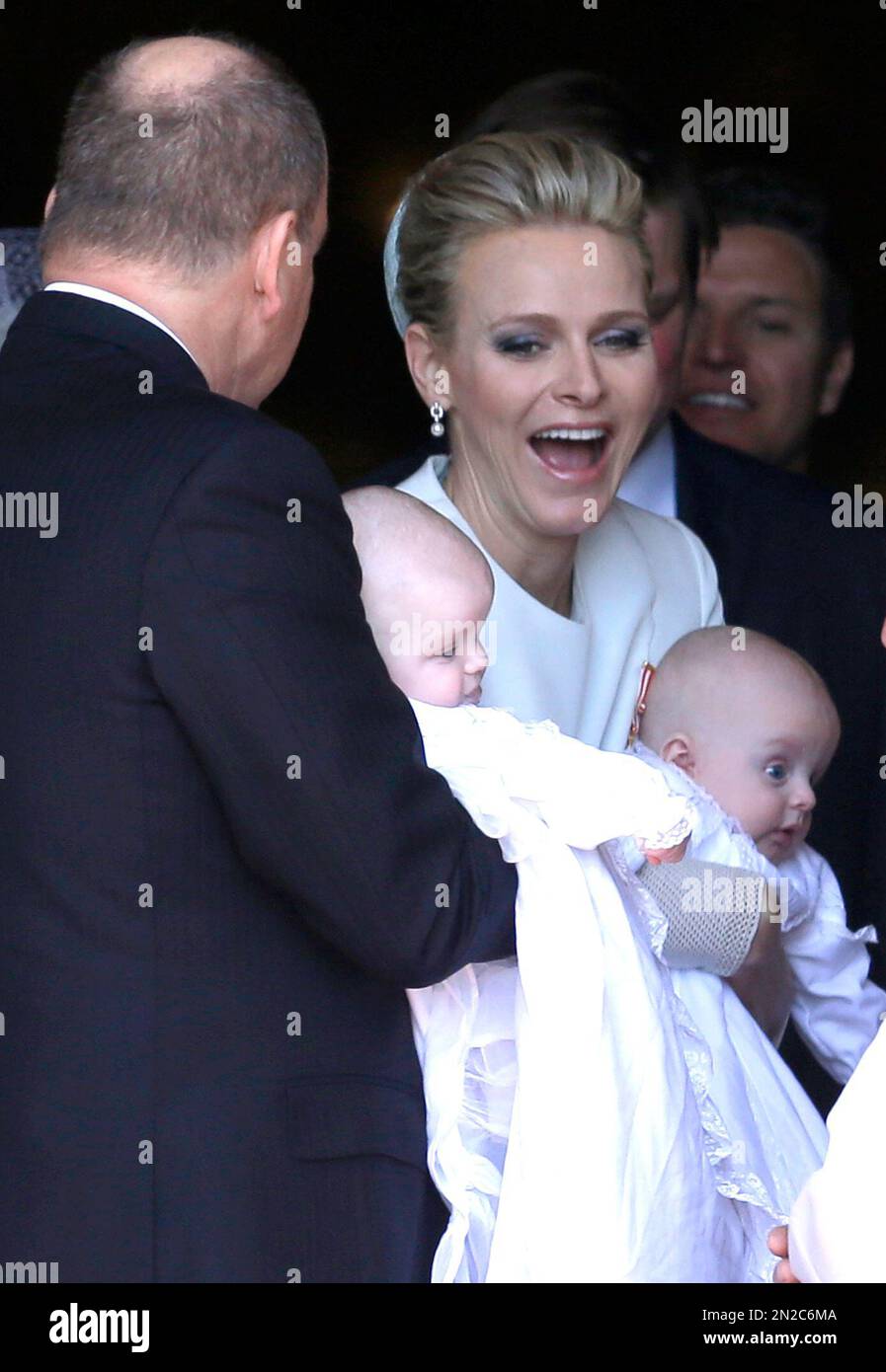 Prince Albert II of Monaco's wife Princess Charlene smiles before ...