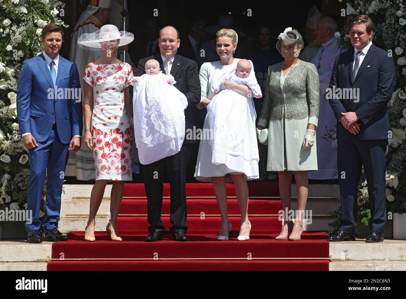 Left to right, Godfather and Godmother of Princess Gabriella Mr. Gareth ...