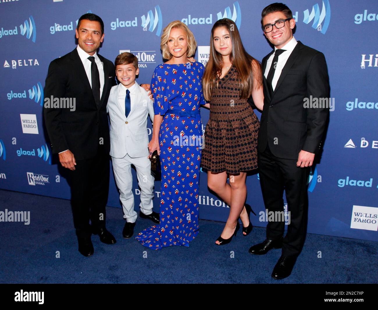 Mark Consuelos From Left Joaquin Antonio Consuelos Kelly Ripa Lola