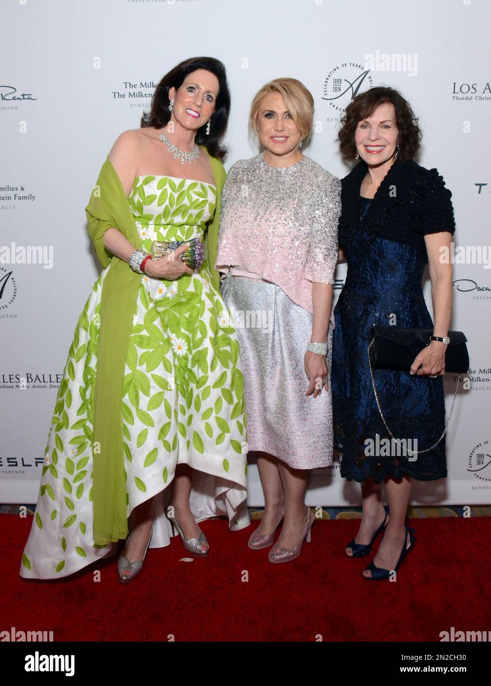 Debra Lustig, Ghada Irani, and Lori Milken arrive at the Los Angeles ...