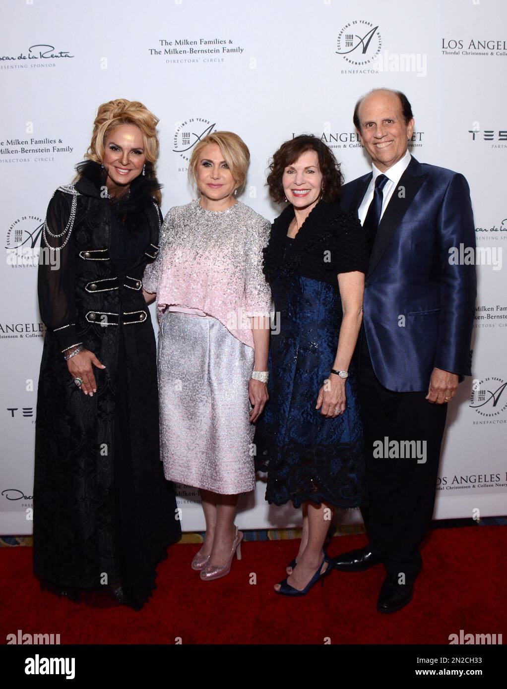 Dina Leeds, Ghada Irani, Lori Milken and Michael Milken arrive at the ...