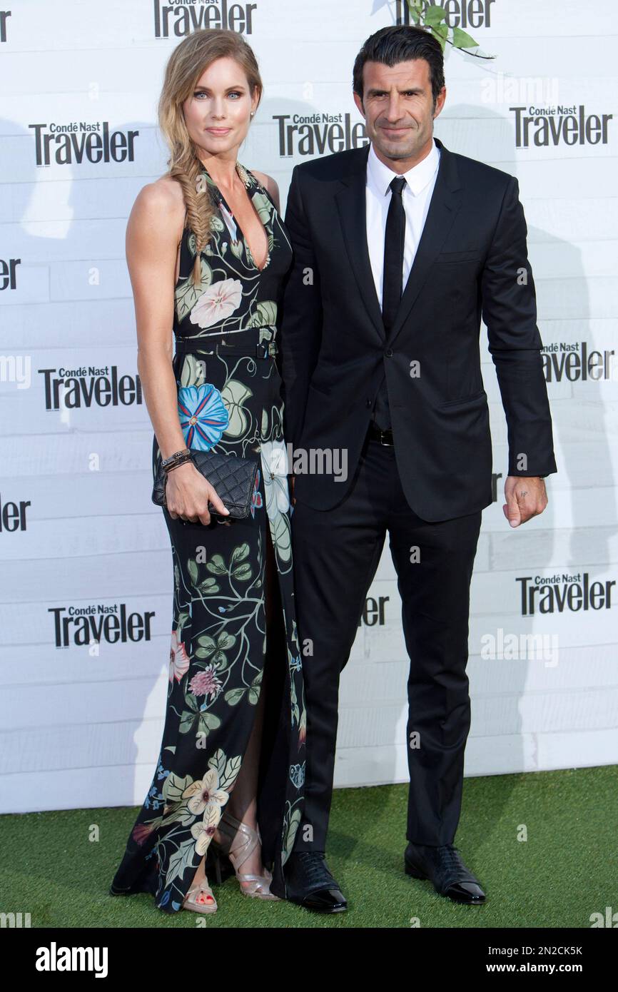 Swedish model Helen Swedin and Portuguese former footballer Luis Figo ...