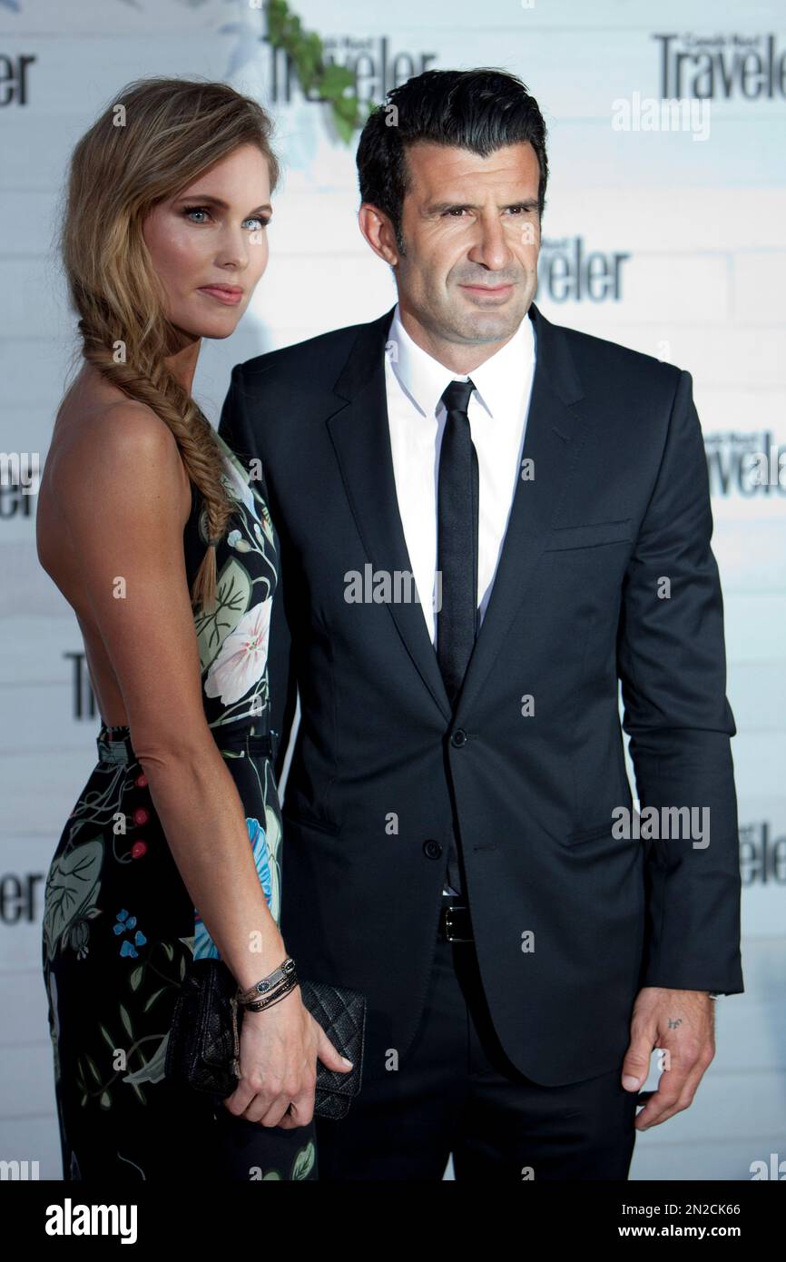 Swedish model Helen Swedin and Portuguese former footballer Luis Figo ...