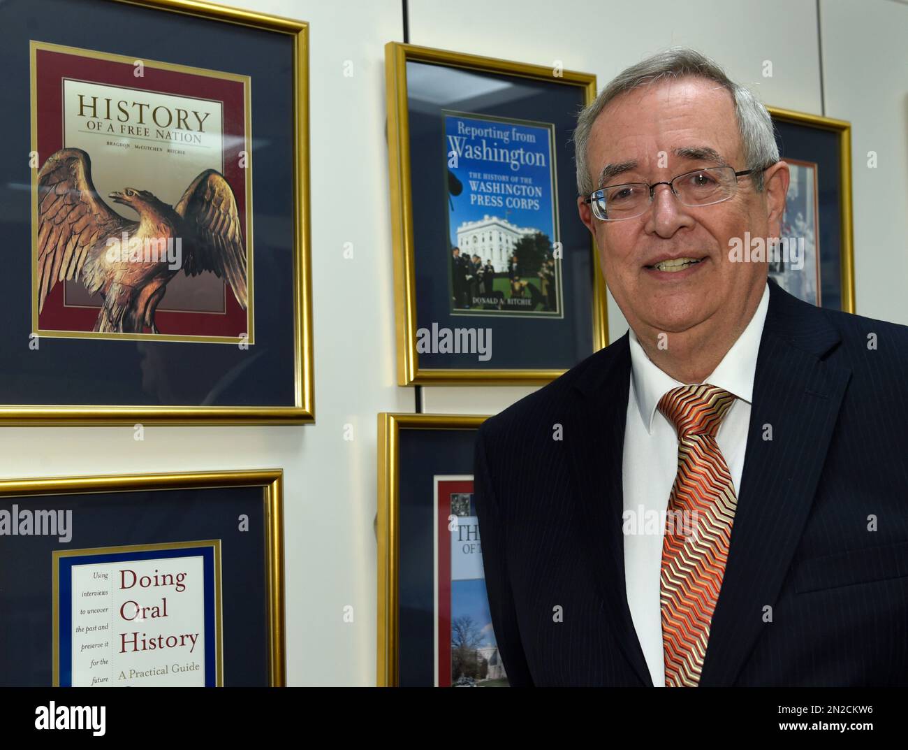 Senate Historian Donald Ritchie poses for a photo in his office on ...