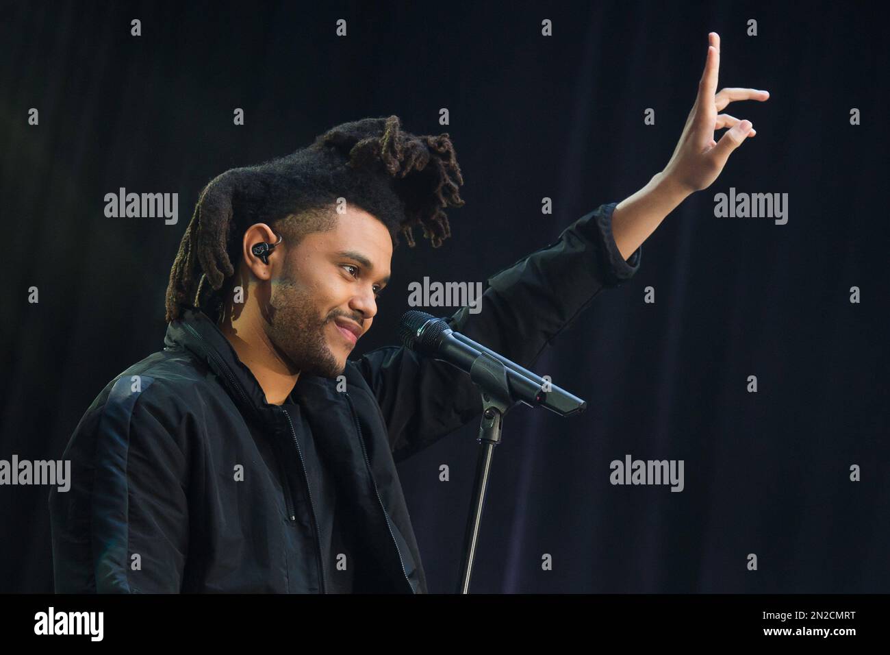 Abel Tesfaye, known by his stage name the Weeknd, performs on NBC's ...