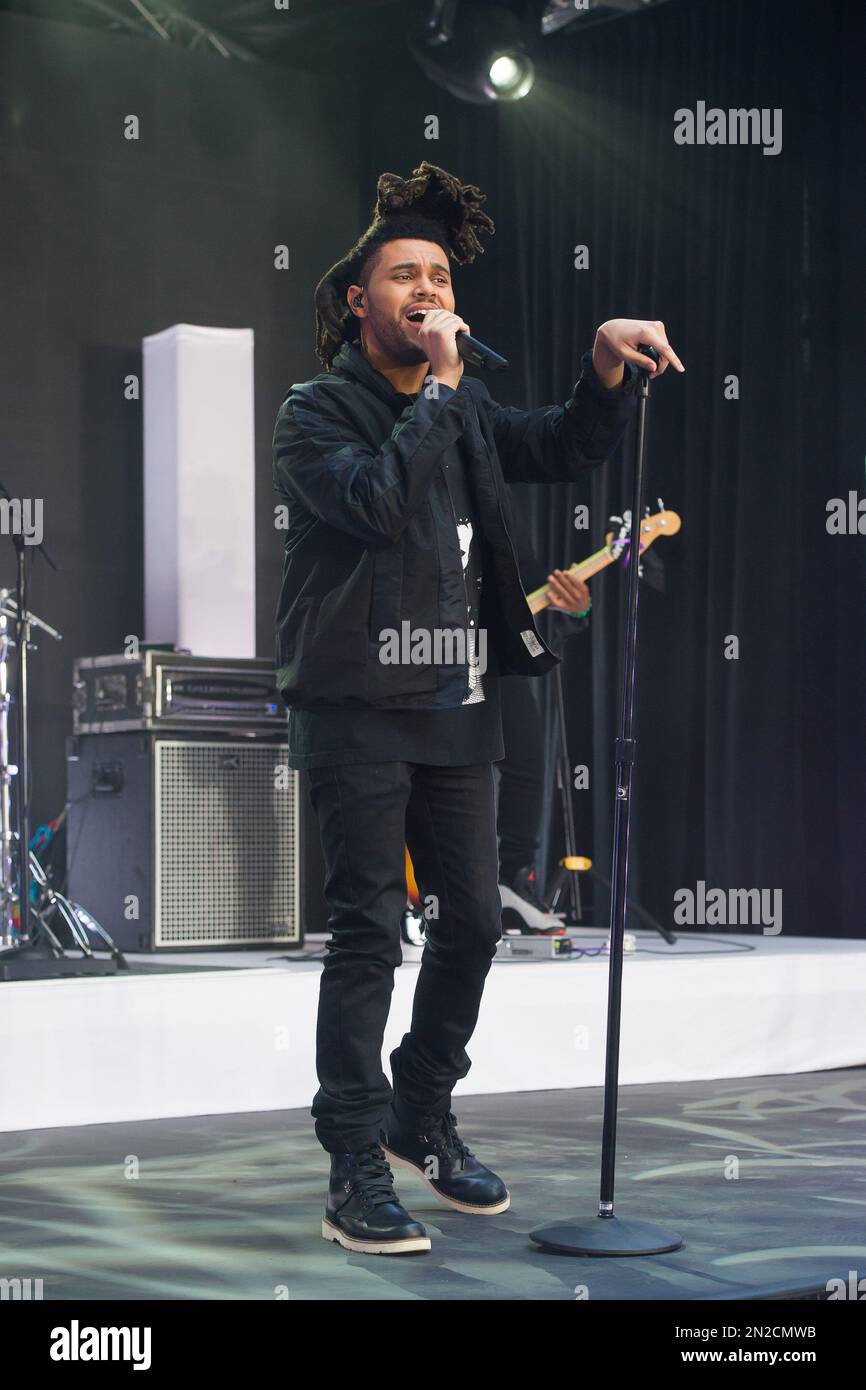 Abel Tesfaye, known by his stage name the Weeknd, performs on NBC's ...
