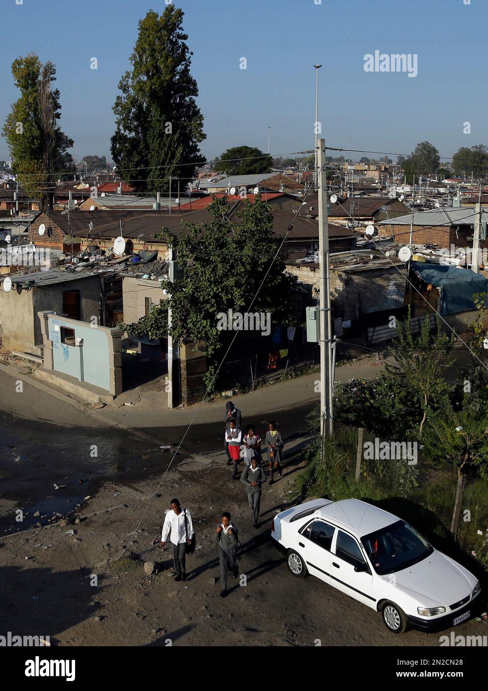 An overview of Alexandra township in Johannesburg, South Africa ...