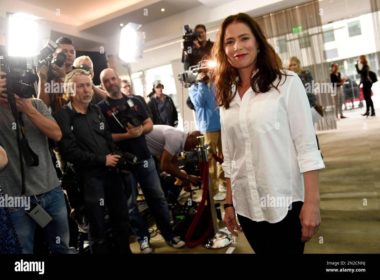Maura Tierney, a cast member in the Showtime series "The Affair," poses ...