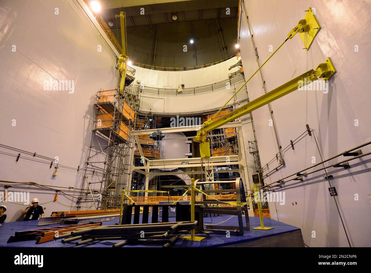 In this April 29, 2015 photo, the inside of the Unit 2 reactor ...