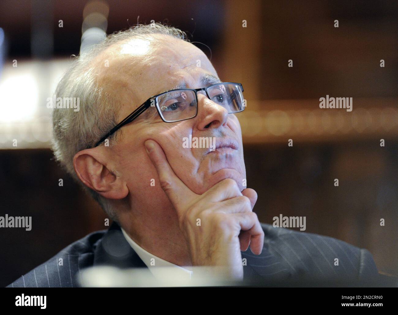 New York Chief Judge Jonathan Lippman listens to New York State ...