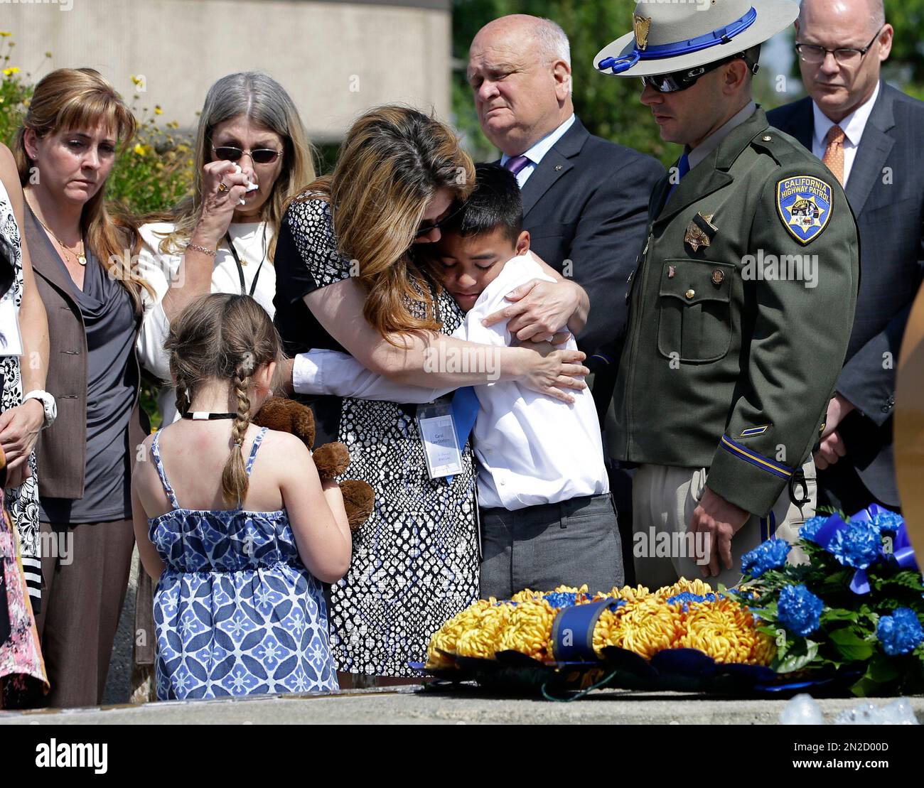 Brandon Law, 10, the son of the late California Highway Patrol Officer ...