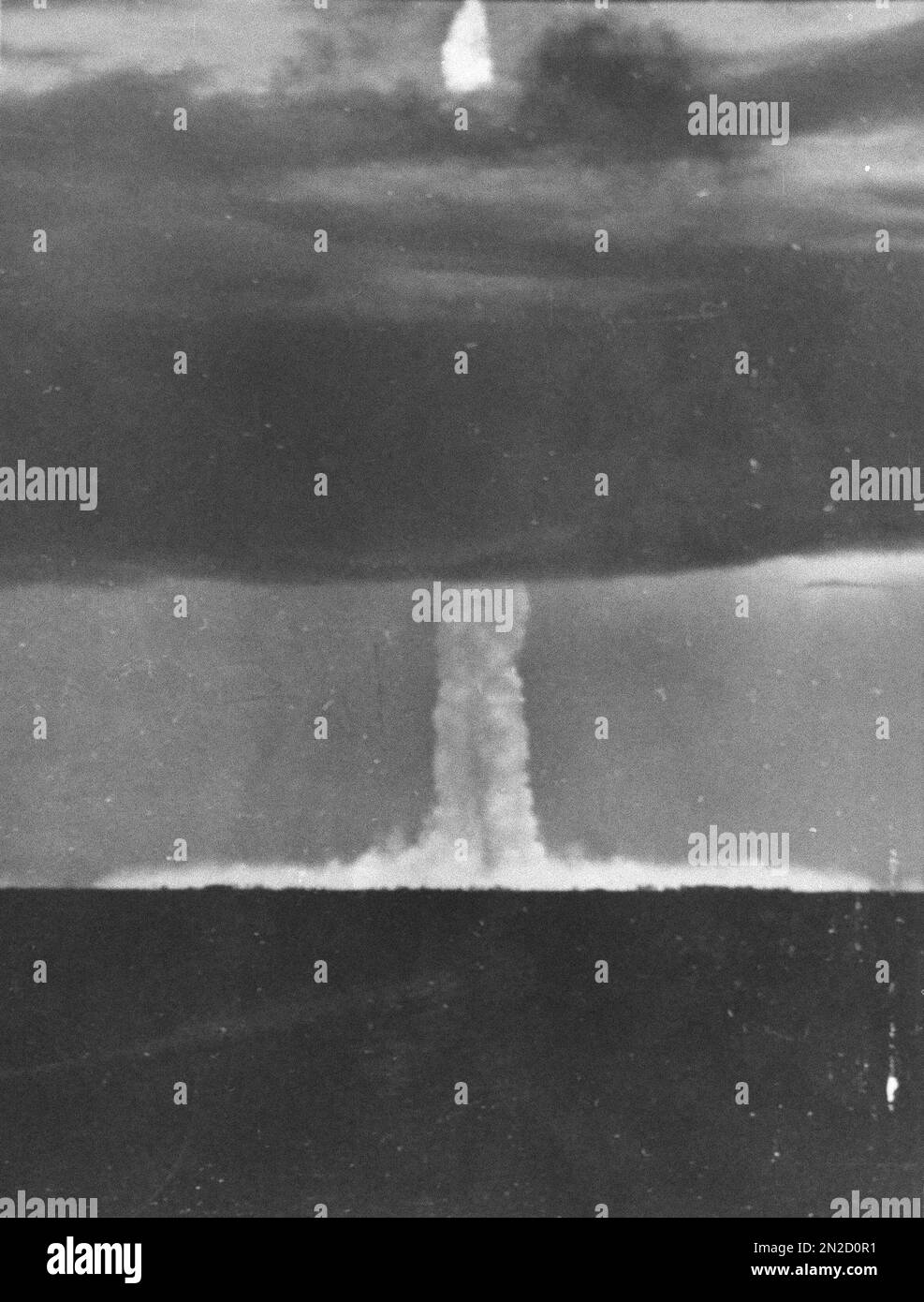 An icicle-like stem forms following the explosion of an H-bomb over ...