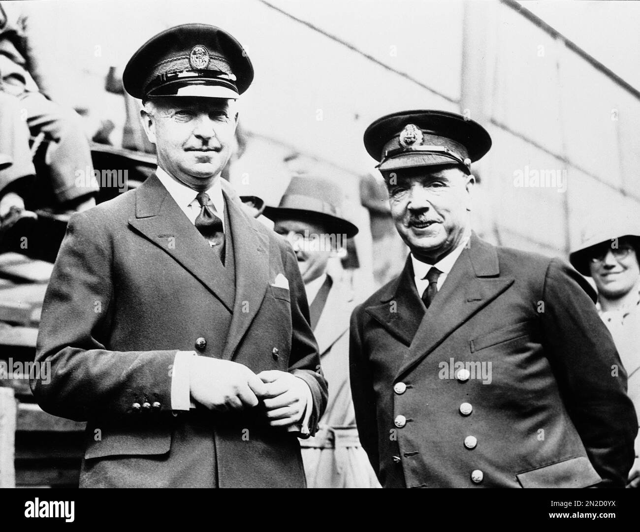 Thomas Octave Murdoch Sopwith, left, and Capt. George Williams pose at ...