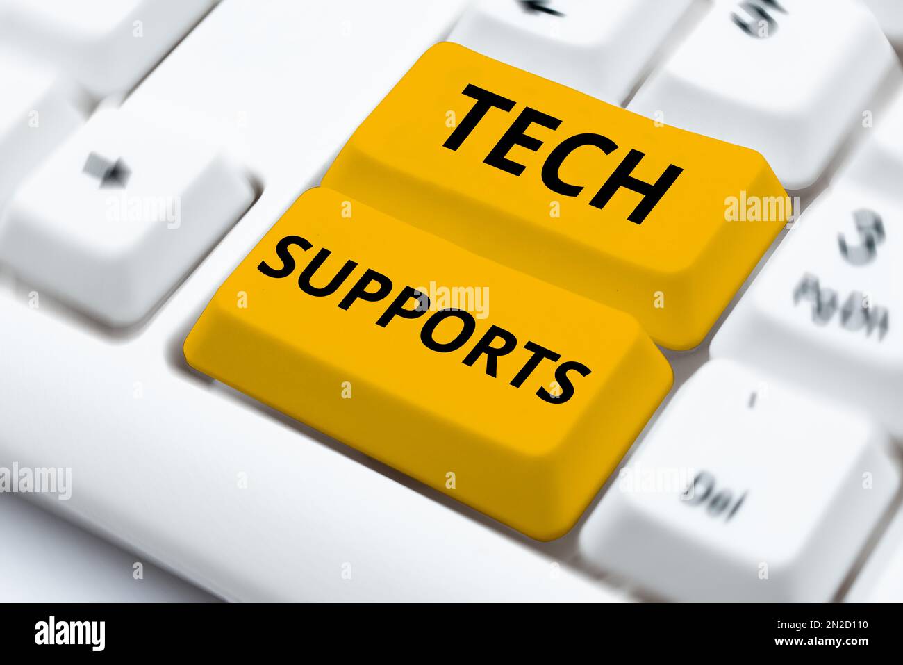 Text sign showing Tech Supports. Concept meaning Help given by ...