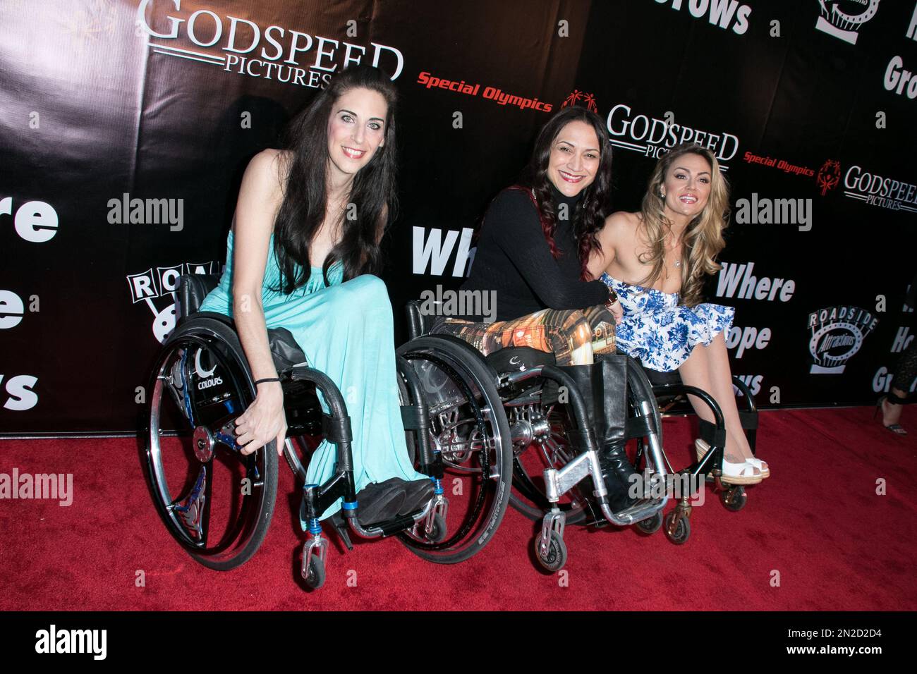 Mia Schaikewitz, from left to right, Auti Angel and Tiphany Adams ...