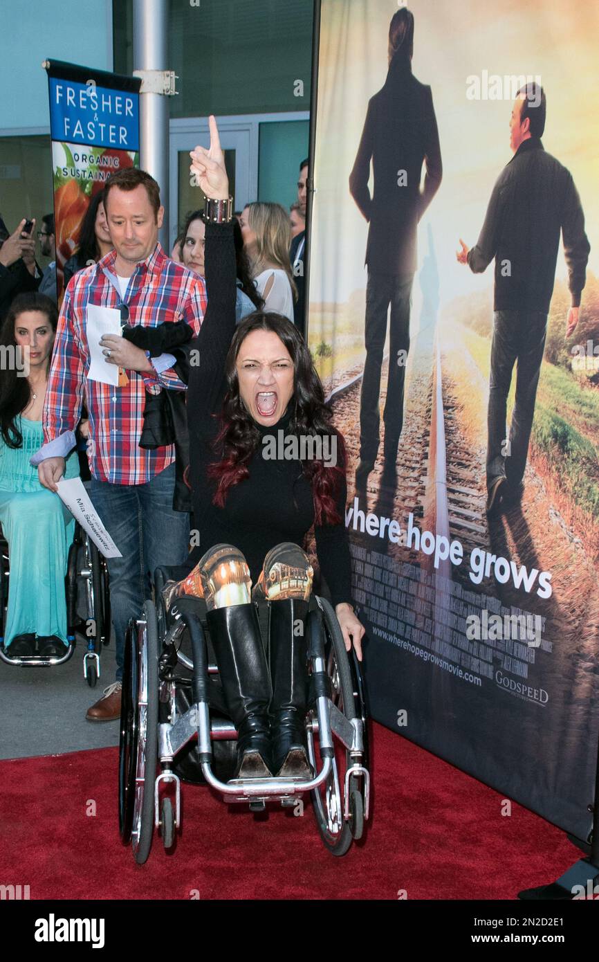 Auti Angel arrives at the LA Premiere of "Where Hope Grows" held at ...