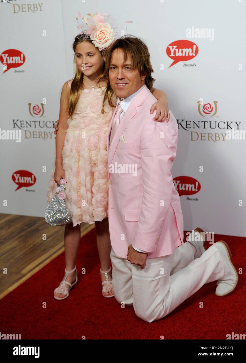 Larry Birkhead (right) and his daughter Dannielynn arrive on the red ...