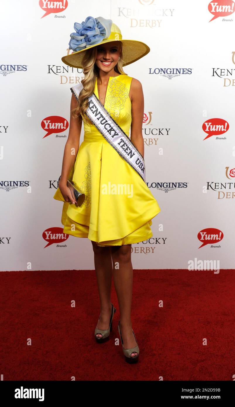 Caroline Ford arrives on the red carpet at the 2015 Kentucky Derby on ...