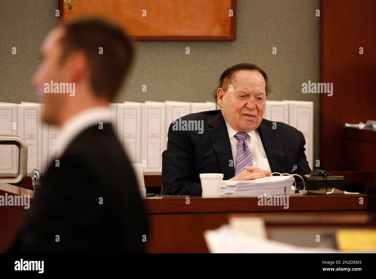 Las Vegas Sands Corp. Chairman and CEO Sheldon Adelson, right ...