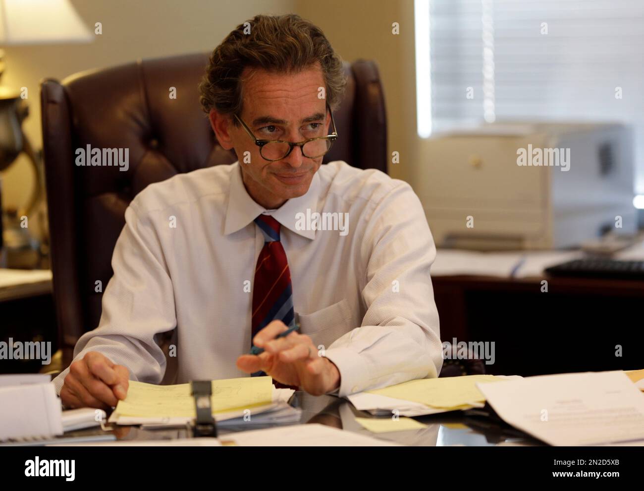 Attorney Albert Watkins works in his office Monday, May 4, 2015, in ...