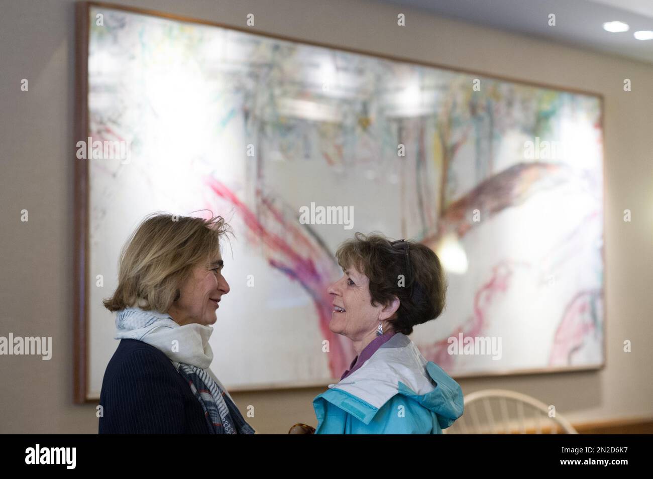 Jacqueline Bhabha, FXB Director of Research, left, chats with Harvard ...