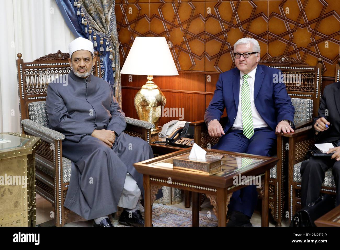 Sheikh Ahmed el-Tayeb, left, Grand Imam of Al-Azhar, the pre-eminent ...