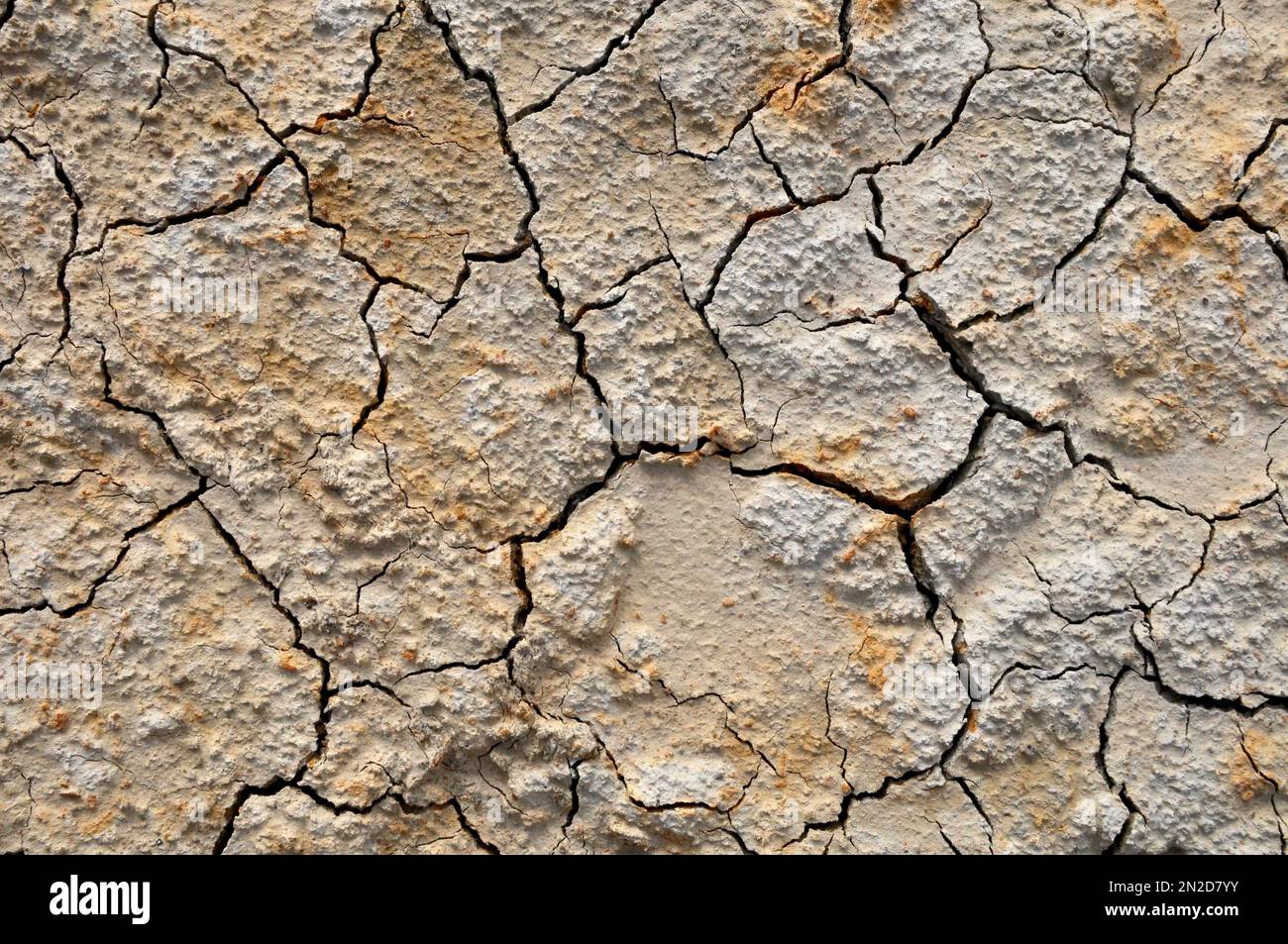 Dried out clay soil with cracks Stock Photo - Alamy