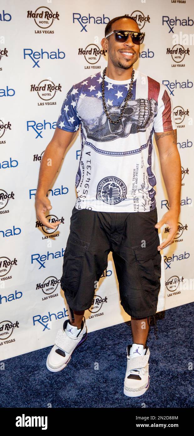 Ludacris arrives at his Fight Weekend Party at REHAB Pool at Hard Rock ...