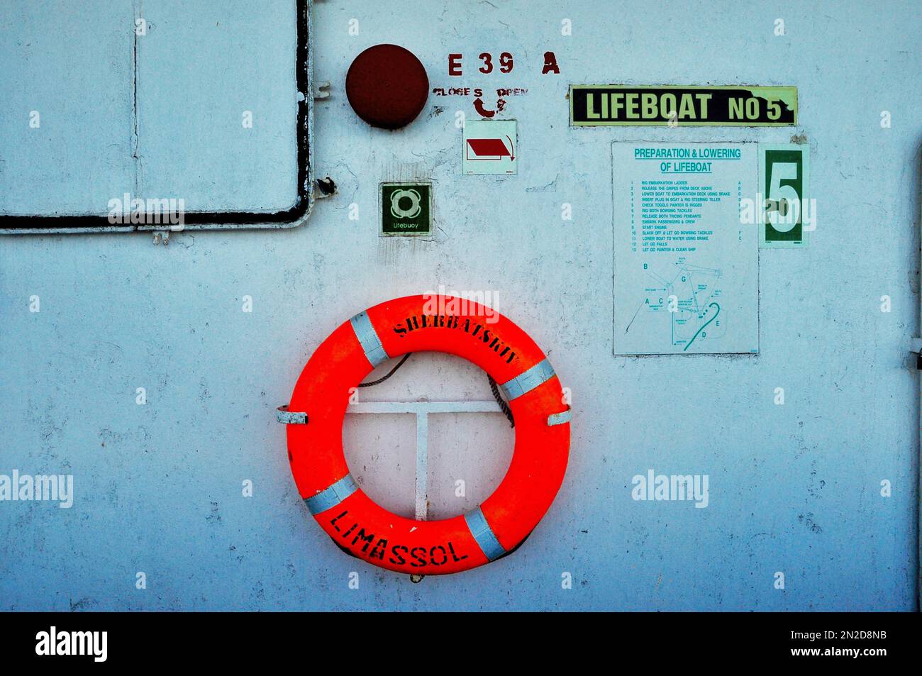 Lifebelt on ferry hi-res stock photography and images - Alamy