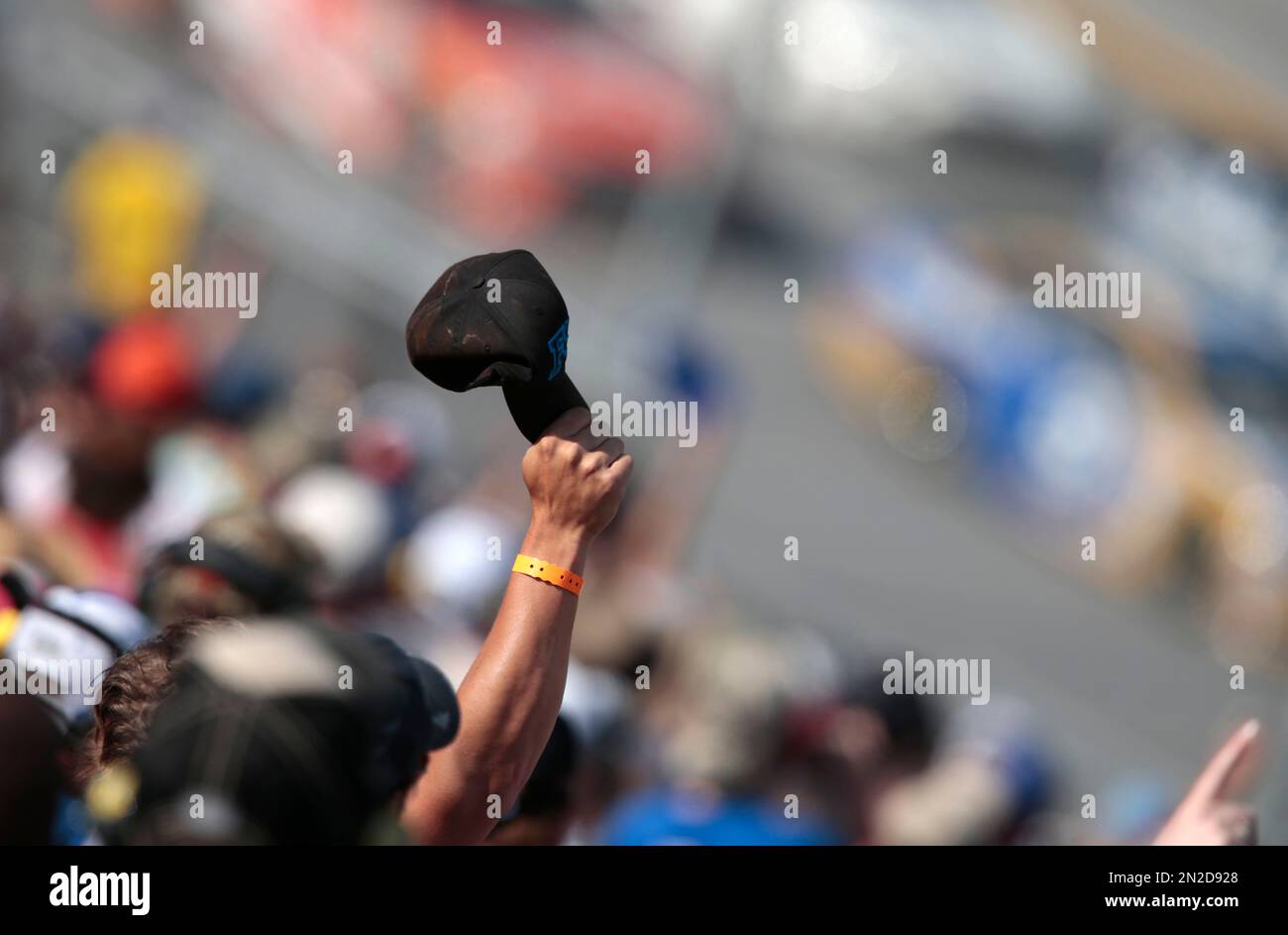 Race fans watch the Talladega 500 NASCAR Sprint Cup Series auto race at ...
