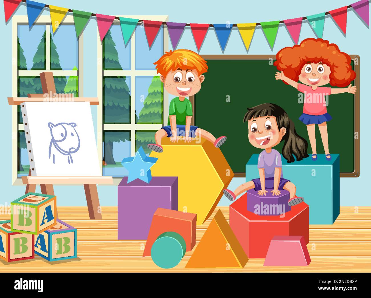 Student in Math classroom illustration Stock Vector Image & Art - Alamy