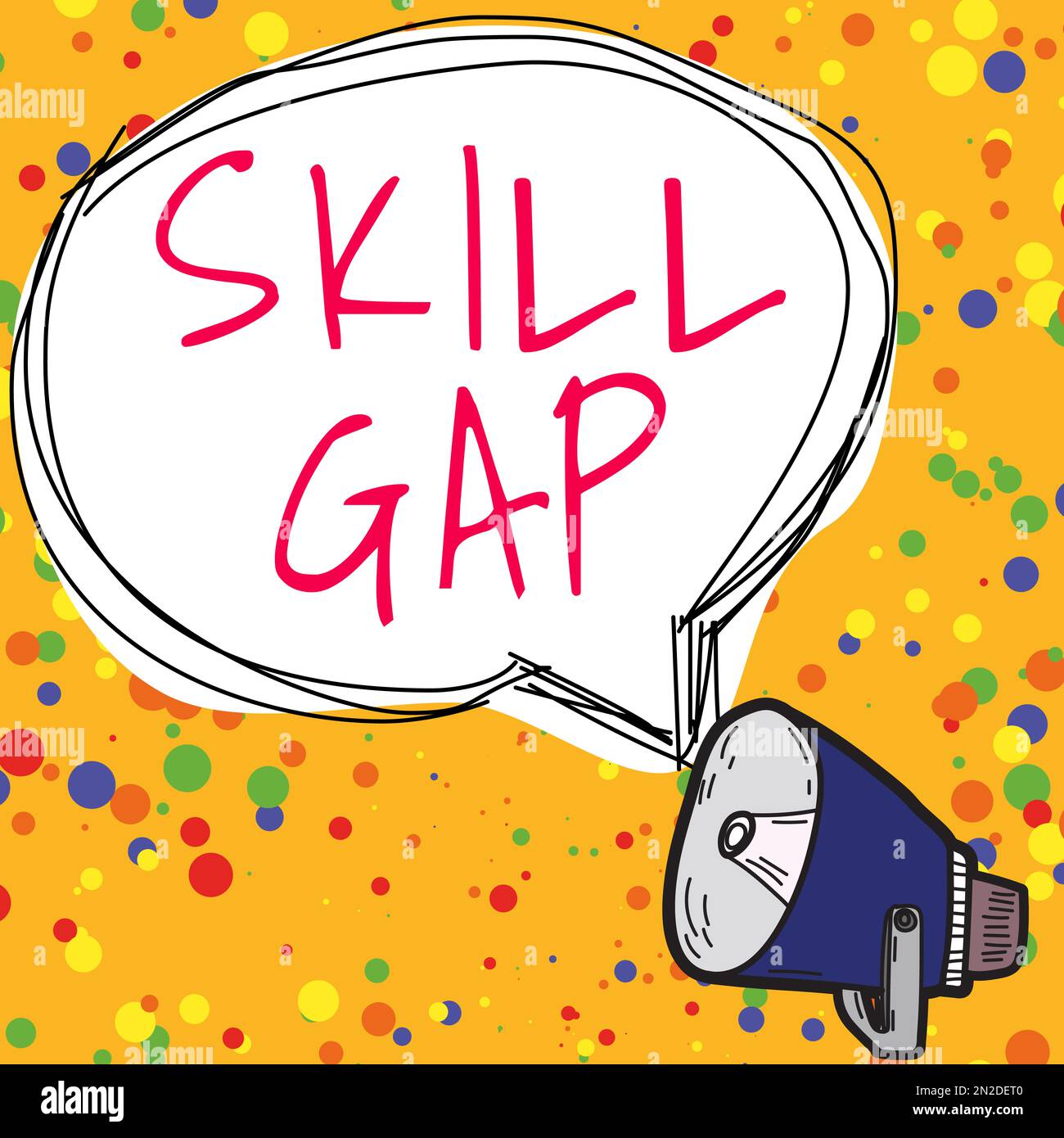 Writing displaying text Skill Gap. Business showcase Refering to a ...