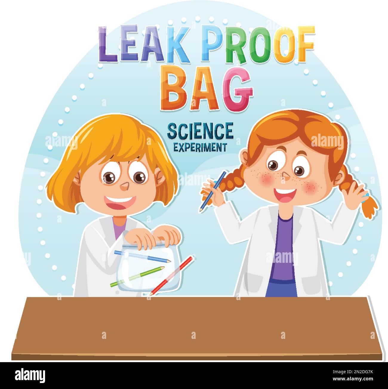 Leak proof bag science experiment illustration Stock Vector Image & Art ...