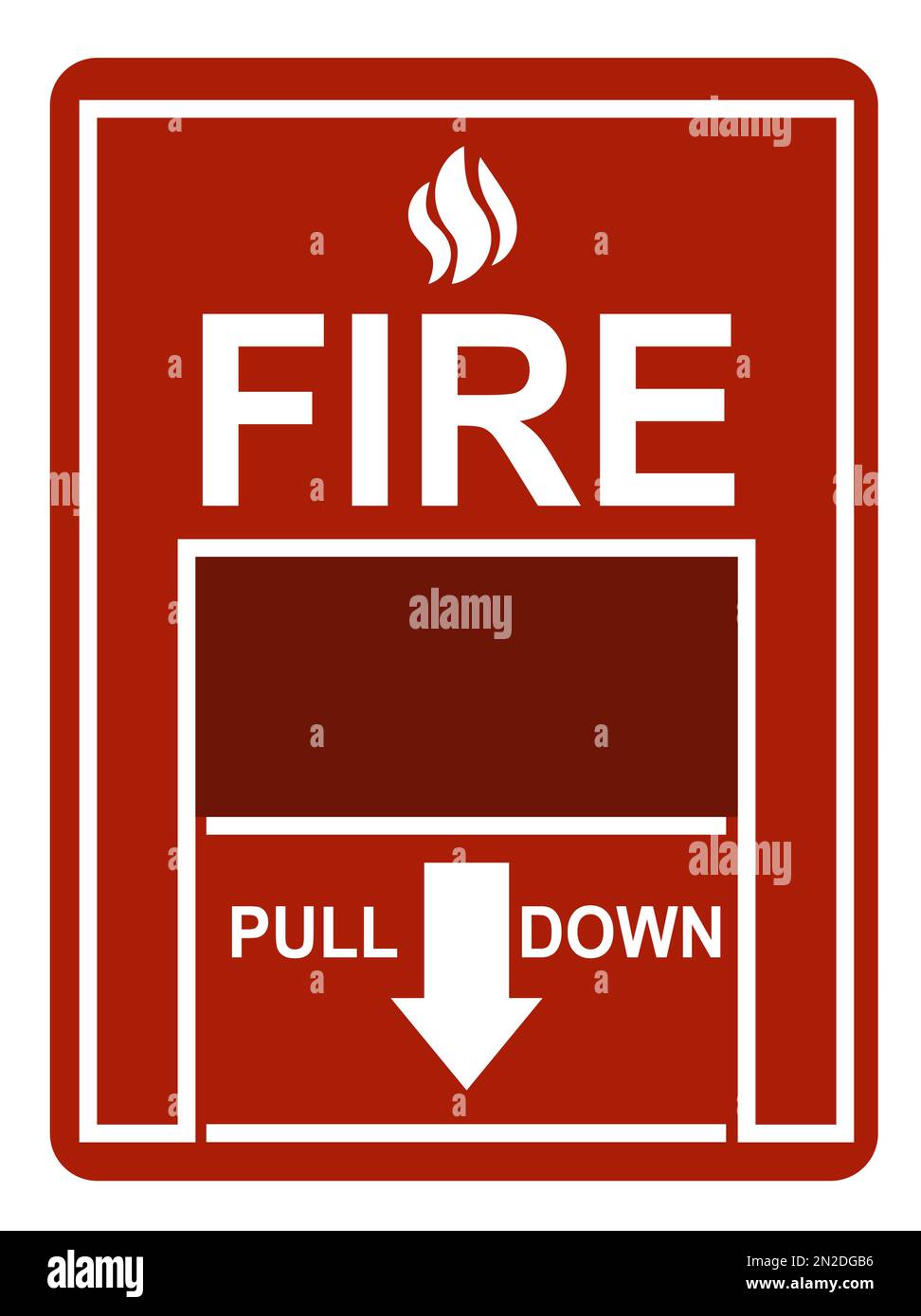 Fire drill station icon on white background. Fire alarm pull station ...