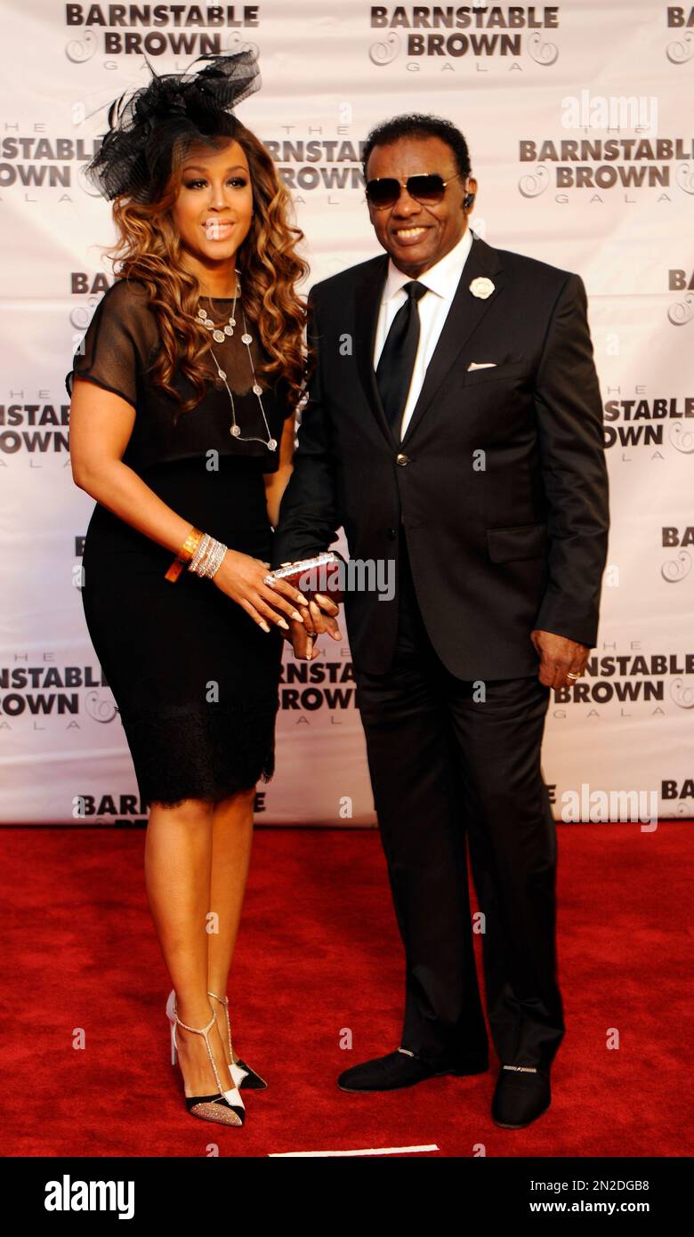 Ron Isley, right, and Kandy Isley arrive at the 2015 Barnstable Brown ...