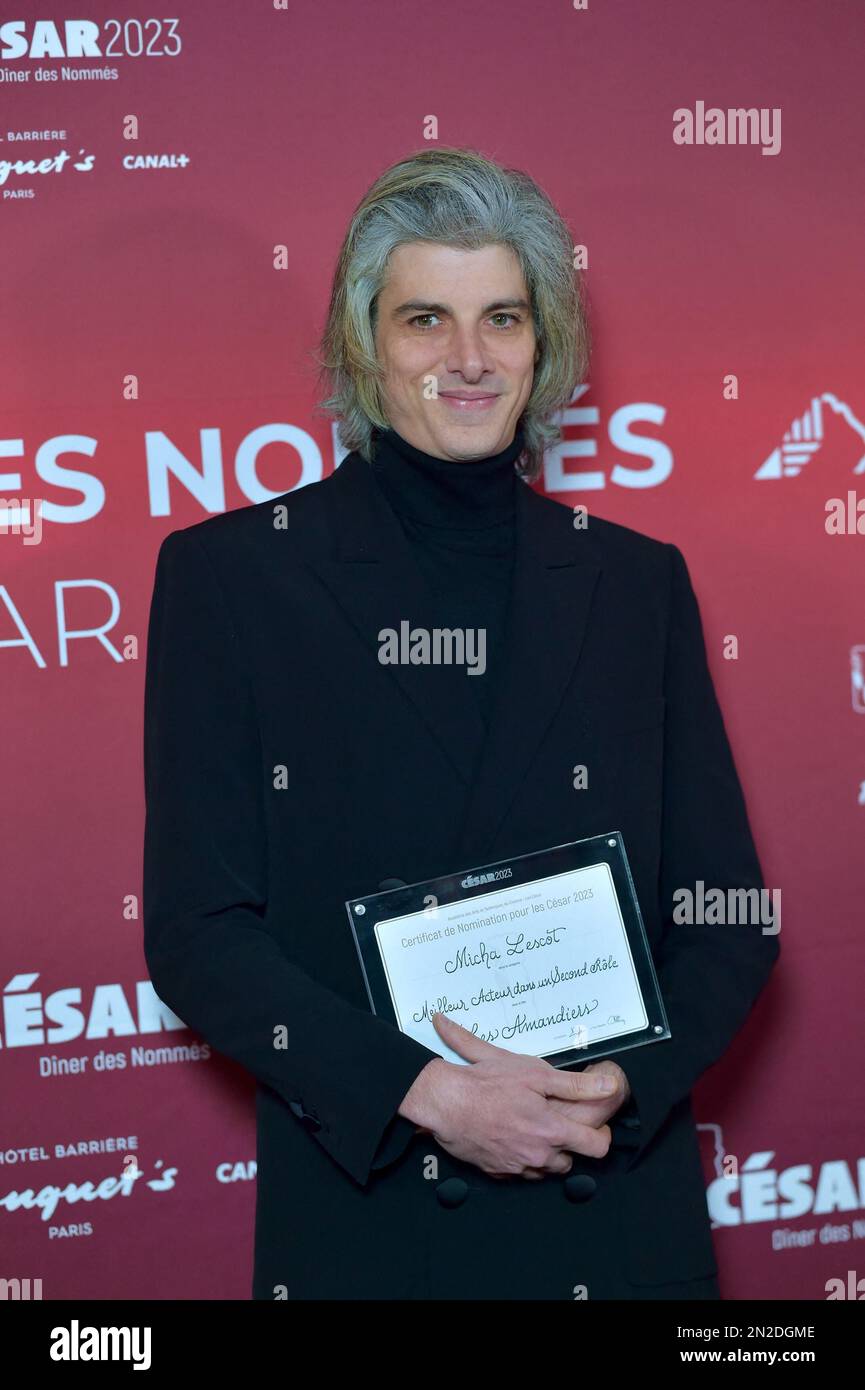 Paris, France. February 6, 2023, Micha Lescot attends the Cesar Nominee ...