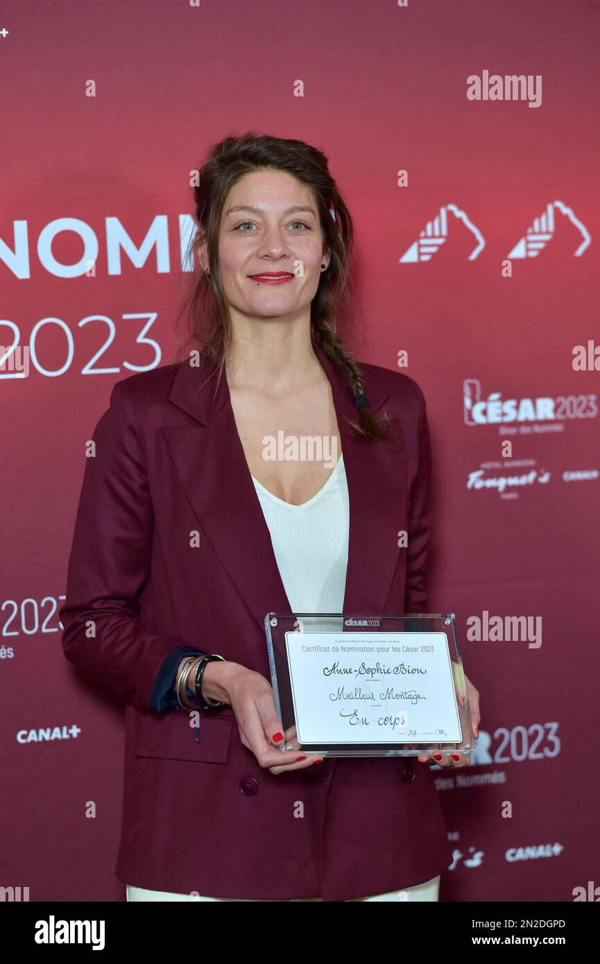 Paris, France. February 6, 2023, Anne-Sophie Bion attends the Cesar ...