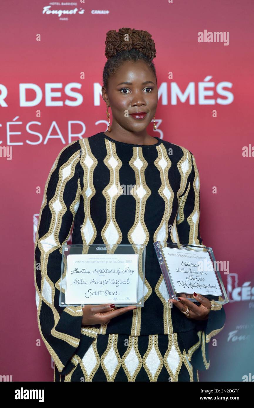 Paris, France. February 6, 2023, Director Alice Diop attends the Cesar ...