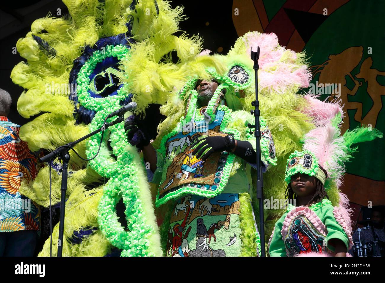 Big Chief Donald Harrison, Jr. performs at the New Orleans Jazz ...