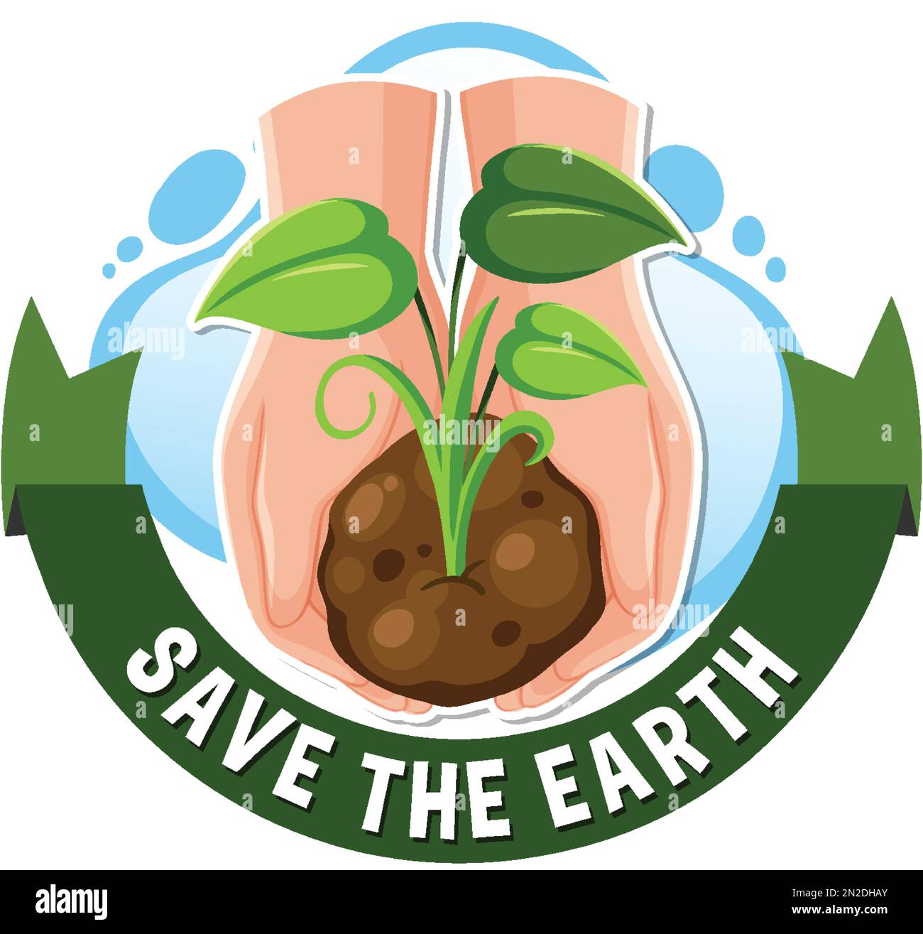 Save the earth logo or banner design illustration Stock Vector Image ...