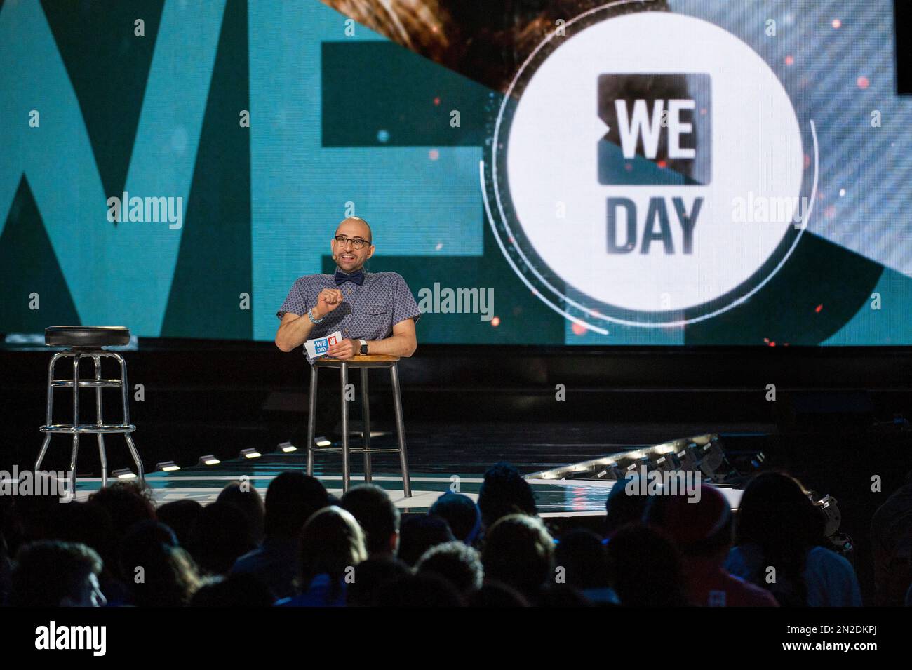 Motivational speaker Spencer West during the We Day Illinois 2015 at ...