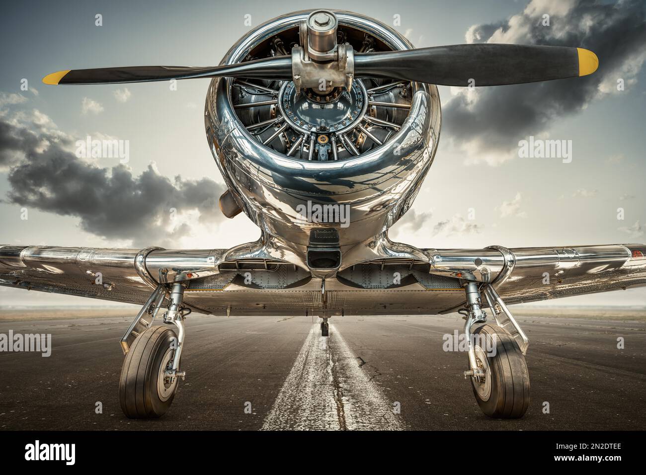 military aircraft on a runway ready for take off Stock Photo - Alamy