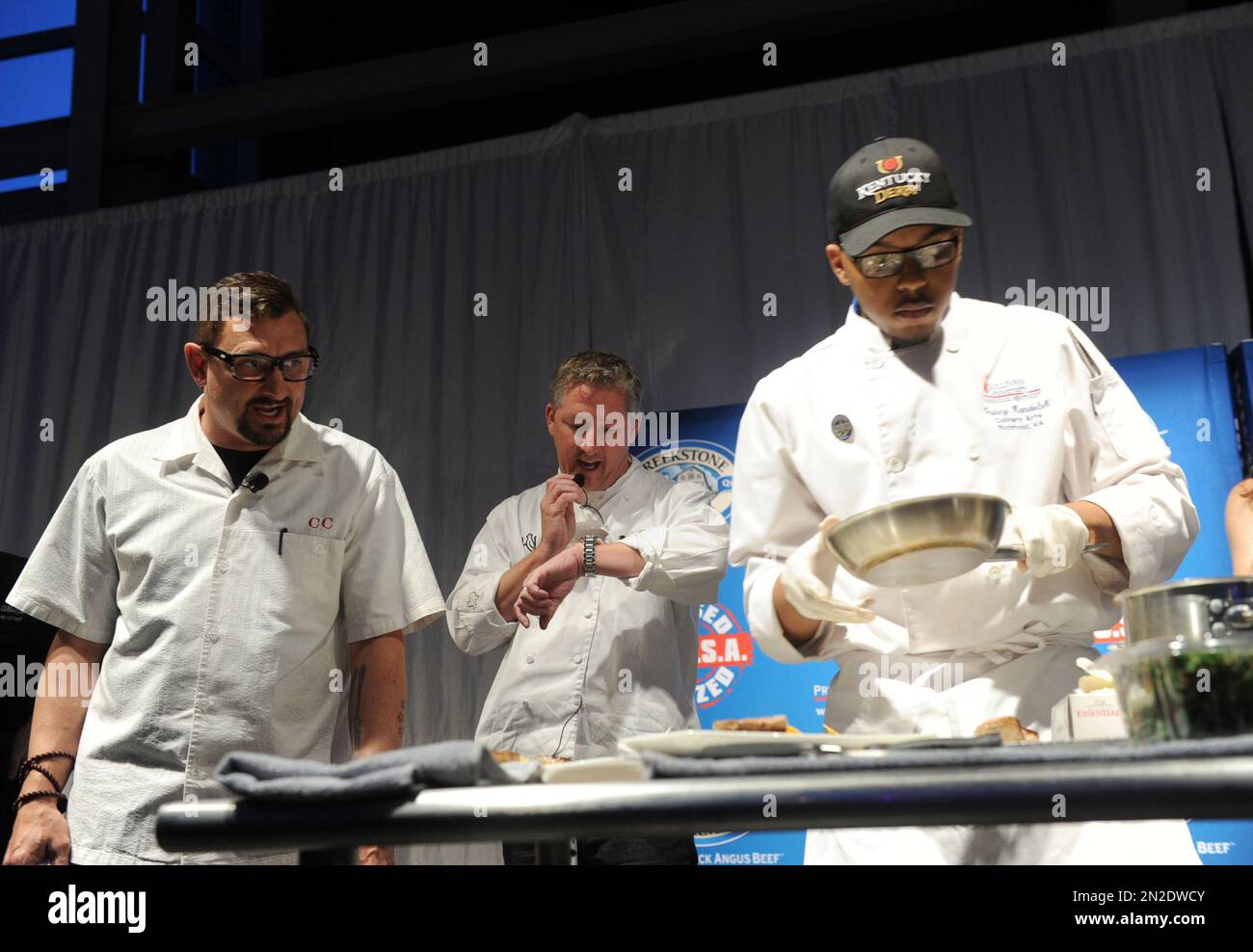 IMAGE DISTRIBUTED FOR LONGINES - Chef Chris Cosentino, left, looks on ...