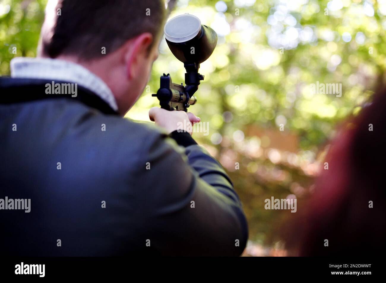 Paintball shooting target practice hi-res stock photography and images ...
