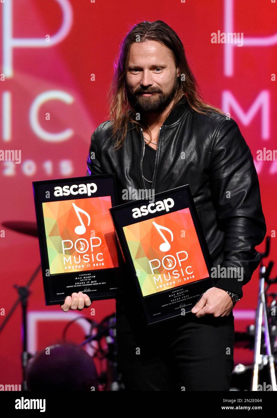 ASCAP Songwriter of the Year Max Martin collects two of his songwriting ...