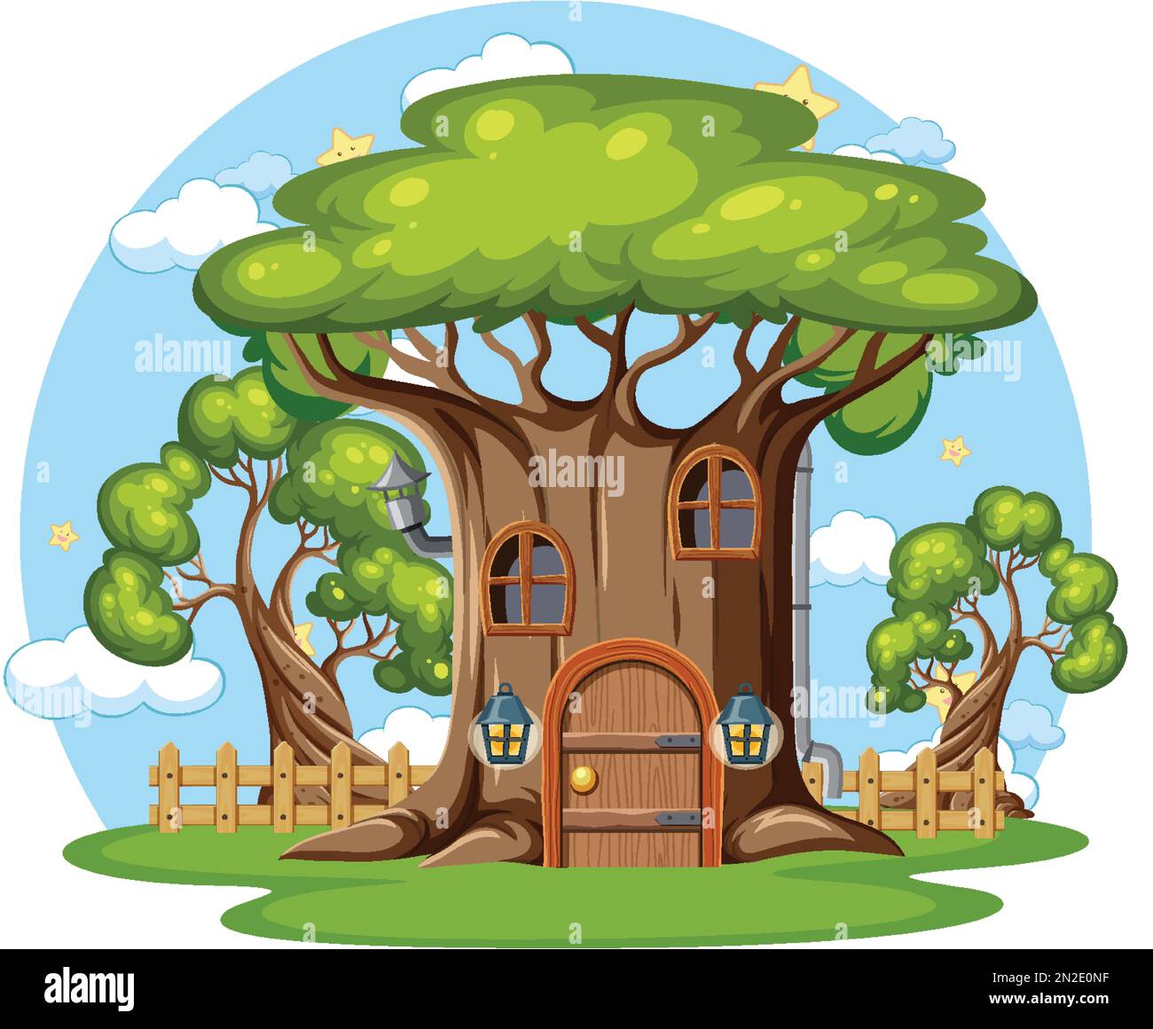 Fairytale house in cartoon style illustration Stock Vector Image & Art ...
